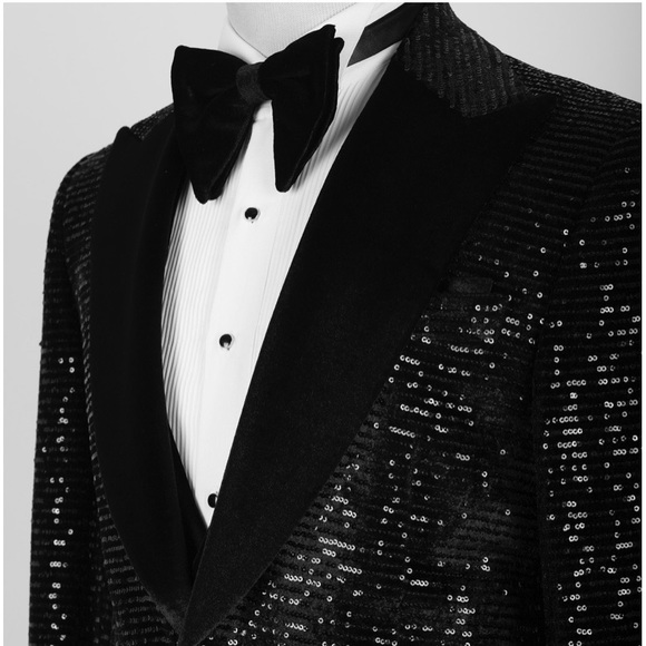 Suits & Blazers | Mens Black Patterned Tuxedo | Poshmark